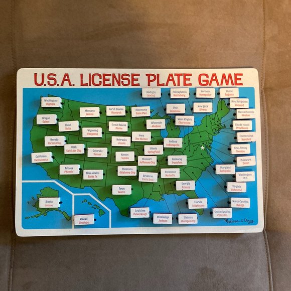 Melissa & Doug | Toys | Melissa Doug Usa License Plate Game | Poshmark